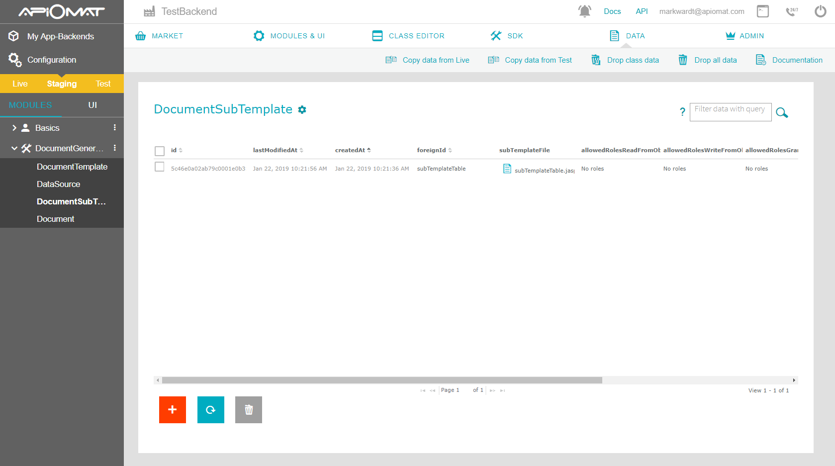 DocumentGenerator Module - ApiOmat Documentation